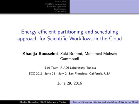 pdf energy efficient partitioning and scheduling approach for scientific workflows in the cloud