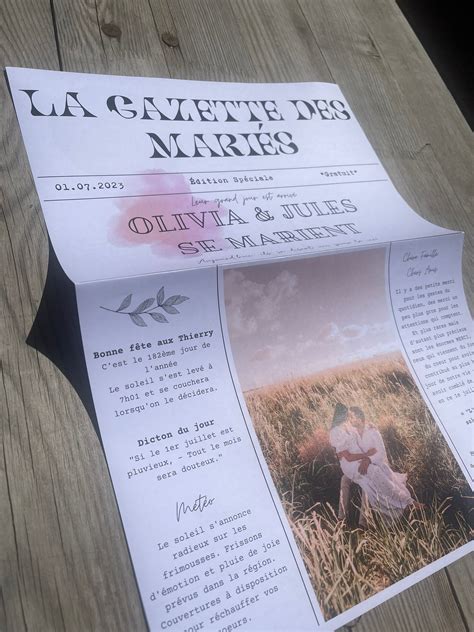 Animation Mariage Gazette Des Mari S A En Fran Ais Personnalisable