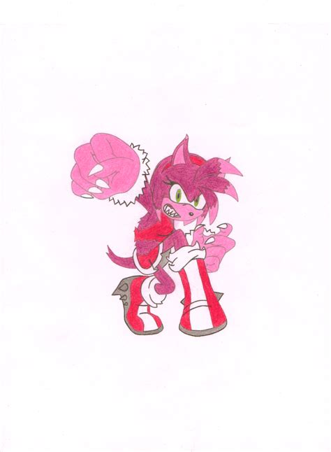 Amy Rose Werehog Handdraw By Krockomodo On Deviantart