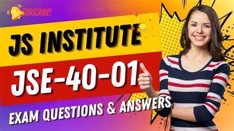 js institute jse 40 01 exam questions javascript certification youtube