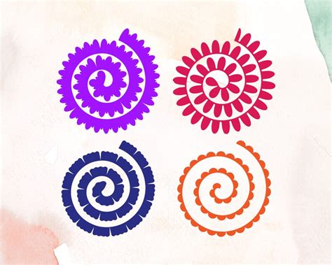 Fleur roulée svg Fleur en papier svg Fleurs en tissu Papier Etsy France