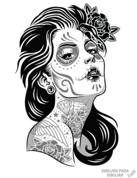 ᐈ Dibujos de Catrinas90Para este Halloween