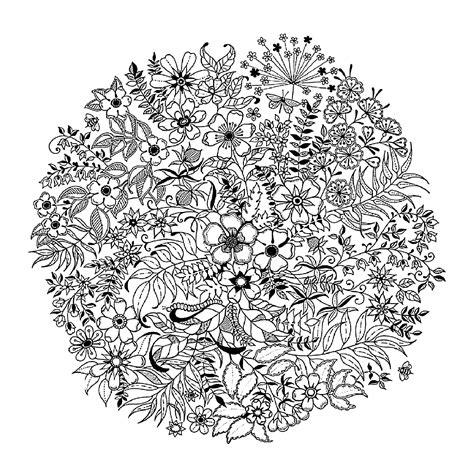 Mandala flowered Coloriages de Fleurs et végétation à imprimer pour