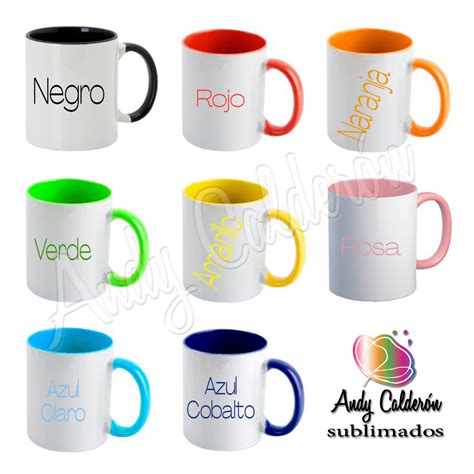 11 Oz Taza Blanca Con Interior Y Asa De Color Tazas Y Cilindros