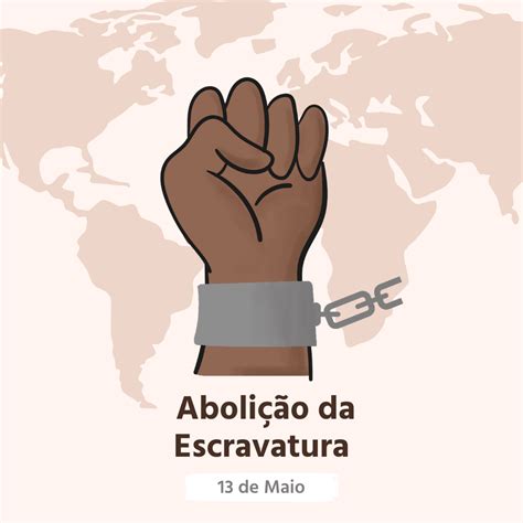 O Dia da Abolição da Escravatura é celebrado em 13 de maio no Brasil