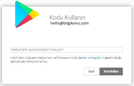Bedava Google Play Kodu 2023 25 TL 100 TL 100 Aktif