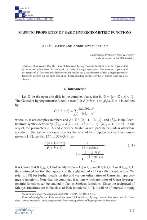 pdf mapping properties of basic hypergeometric functions