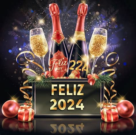 Frases Cortas para Desear Feliz Año Nuevo 2024 Imágenes de Navidad y