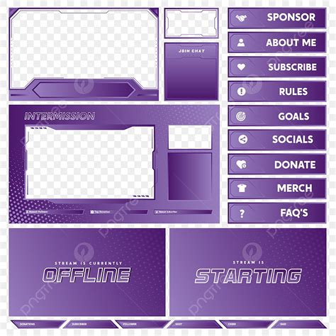 Twitch Overlay Vector Hd Png Images Twitch Overlay Template Design
