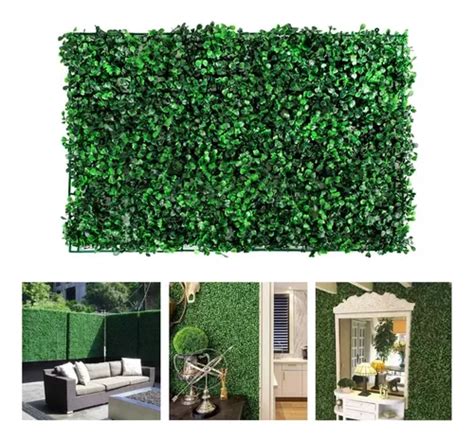 Muro Verde Follaje Artificial Sint Tico Pzs X Cm Env O Gratis