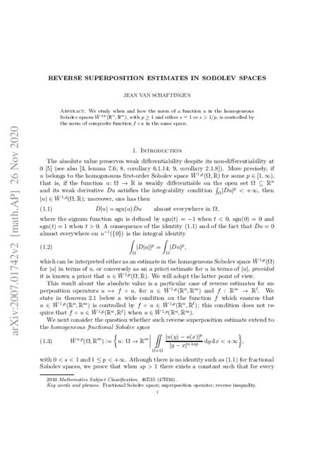 pdf reverse superposition estimates in sobolev spaces jean van schaftingen