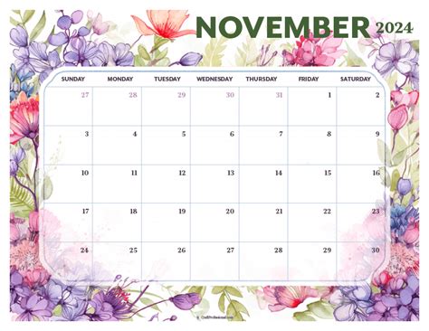 November Calendars For Get Organized With Our Free Printables