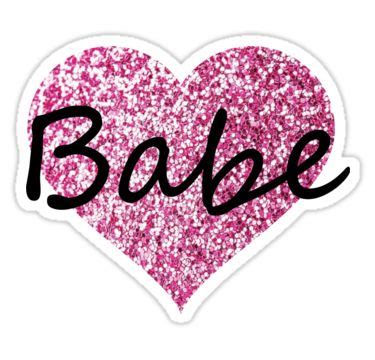 Babe Pink Glitter Stickers By Obercostyle Redbubble Glitter