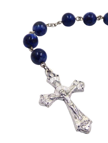 Divine Mercy Novena Chaplet Bead Sodalite Pocket Rosary Classic