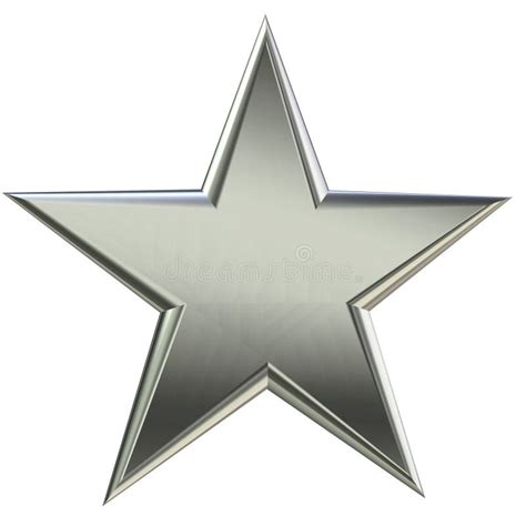 Vista Delantera De La Estrella De Plata D Stock De Ilustraci N