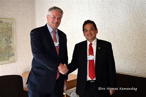 Pertemuan Bilateral Mendag RI Dengan Menkeu Australia Kementerian