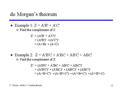 teoremas de morgan