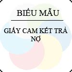 Mẫu giấy cam kết trả nợ Dành cho học sinh sinh viên Download vn