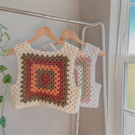 Easy S Crochet Granny Square Vest Free Pattern Video Tutorial
