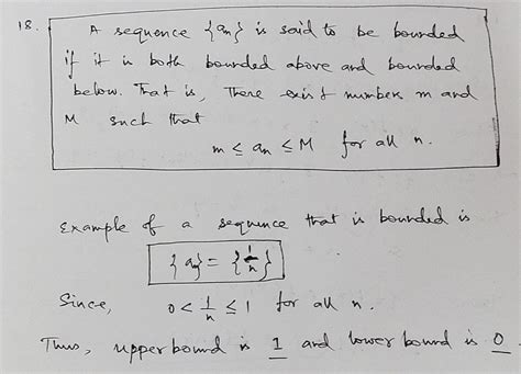 [solved] state precisely what it means for a sequence to be bounded above course hero