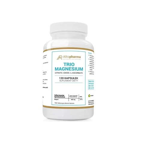 MAGNEZ TRIO MAGNESIUM 400mg WEGE 120kaps ARAM Natura