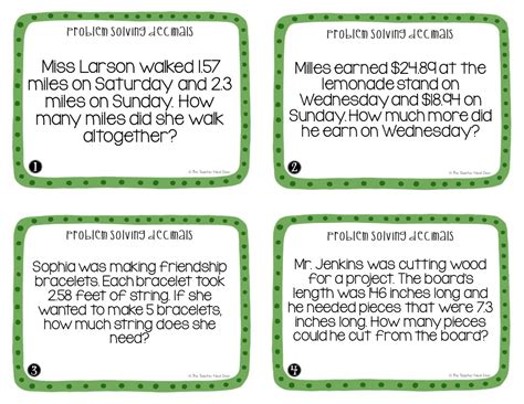 dividing decimals word problems worksheet