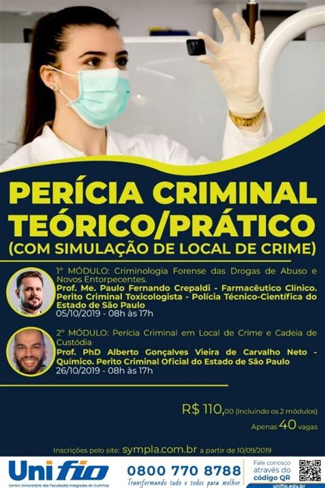 Curso de Perícia Criminal simulação de local e crime em Ourinhos