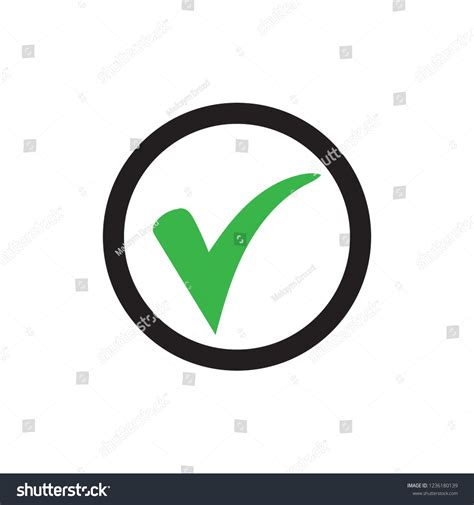 Tick Icon Vector Symbol Checkmark Isolated Stock Vector Royalty Free