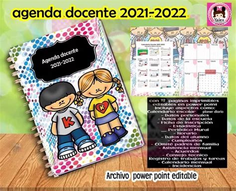 Kit Imprimible Agenda Docente Ni Os Maestra
