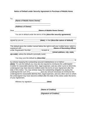 Foreclosure Notice Of Default Doc Template PdfFiller