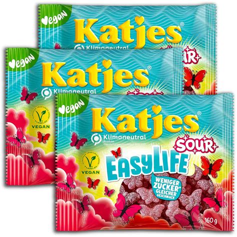 3 Er Pack Katjes EasyLife Sour 3 X 160g Amazon De Lebensmittel