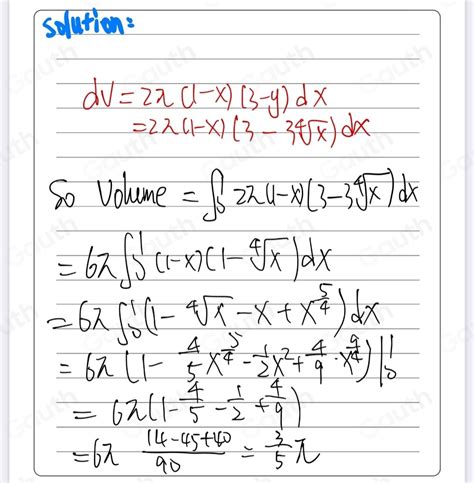 Solved Three Regions Are Defined In The Figure Find The Volume