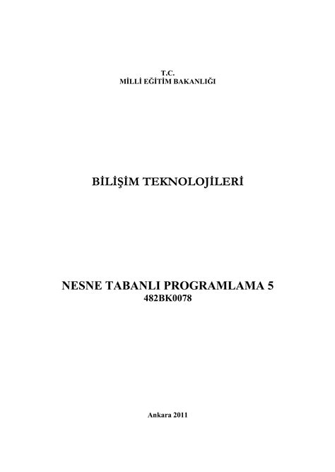 Nesne Tabanl Programlama Pdf