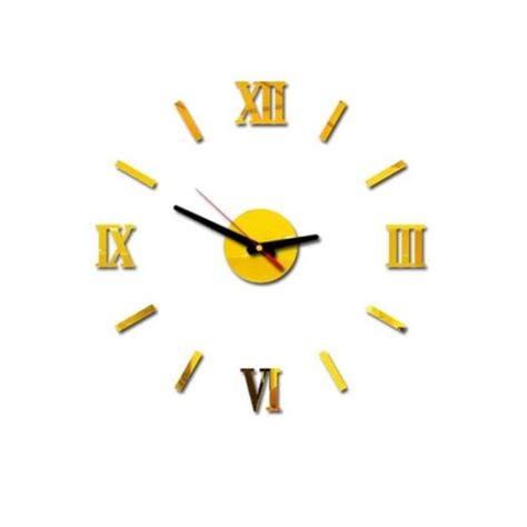 Tapez Mini Horloge Murale Auto Adh Sive D Miroir Acrylique