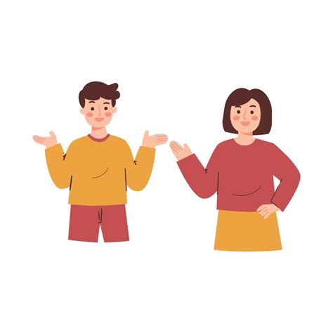 Two Person Talking 18920136 Vector Art At Vecteezy