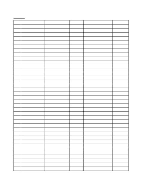 The Printable Sign Up Sheet Is Shown In Black And White With No