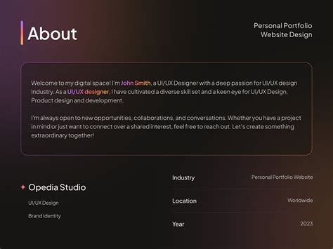 Personal Portfolio Landing Page Ui Design I Website Behance