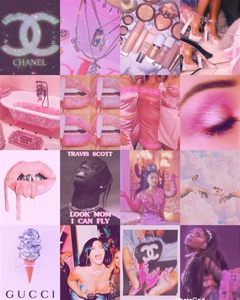 80 Pcs Pink Aesthetic Collage Kit Etsy Aesthetic Collage Pink