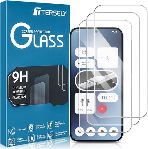 T Tersely 3 Pack 9H Tempered Glass Screen Protector For Nothing Phone
