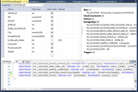 Creating A Foreign Key Relationship Through The UI In VS2015 SQL Server