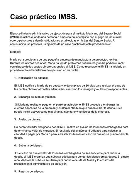 Solution Caso Pr Ctico Imss E Infonavit Studypool