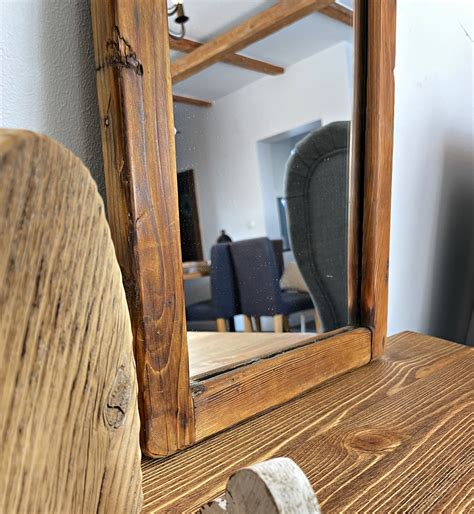 Lustro Rustykalne W Ramie Ze Starego Drewna XI Made From Wood