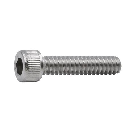 Everbilt 1 4 In 20 X 1 In Hex Socket Head Stainless Steel Socket Cap