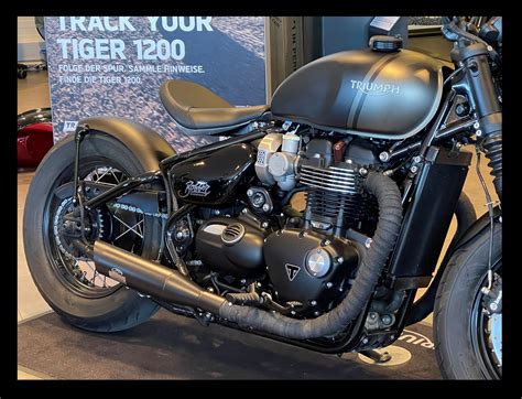 Details Zum Custom Bike Triumph Bonneville Bobber Black Hoher Lenker