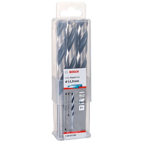 Jogo de Brocas para Metal HSS PointTeQ 11 9mm 5 Peças BOSCH