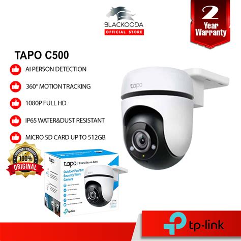 TP Link Tapo C500 1080P 360 Pan Tilt Outdoor Water Resistant Wireless