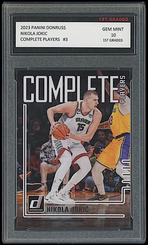 2023 24 Nikola Jokic Panini Donruss 1st Graded 10 Complete Players