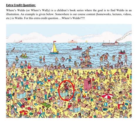 Solved Extra Credit Question Where S Waldo Or Where S Chegg