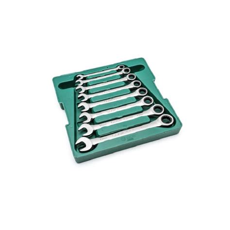 Zestaw 8 kluczy płasko oczkowych z grzechotką GEARWRENCH Sata