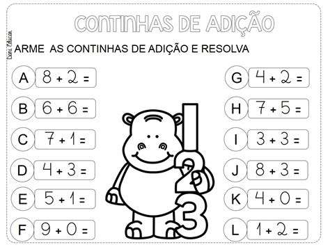 Continhas de adição simples Dani Educar